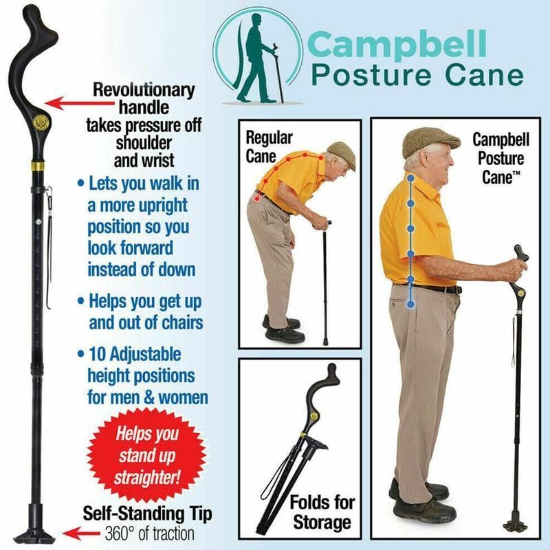 Best Designer Height-Adjustable Multifunction Walking Posture Cane – Laxium